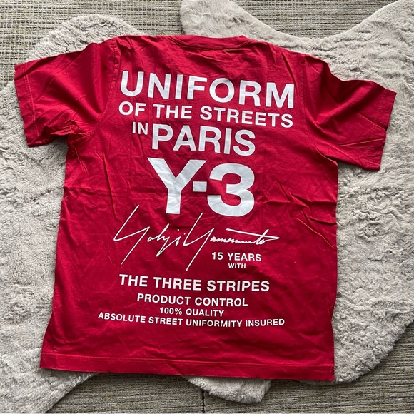 Y-3 | Shirts | Y3 Uniform Of The Streets Tee | Poshmark